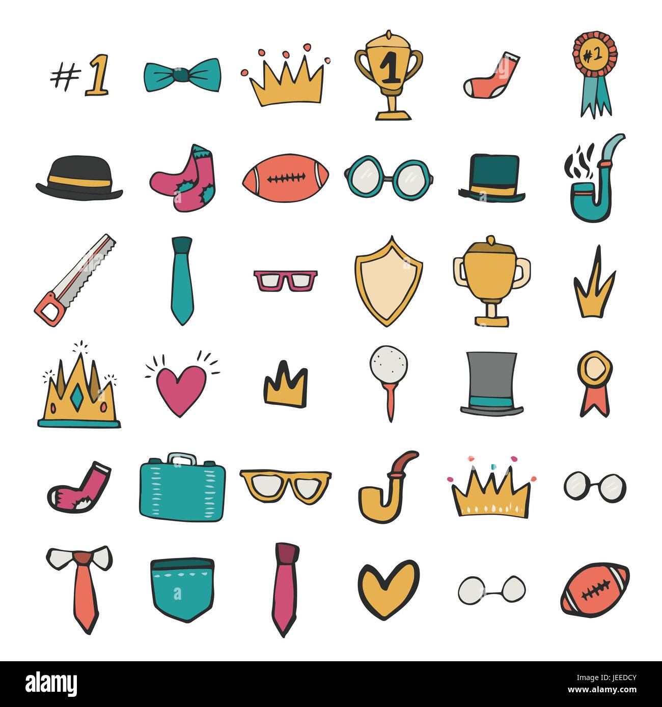 Vector icon set of achievement symbols Stock Vector Image & Art - Alamy