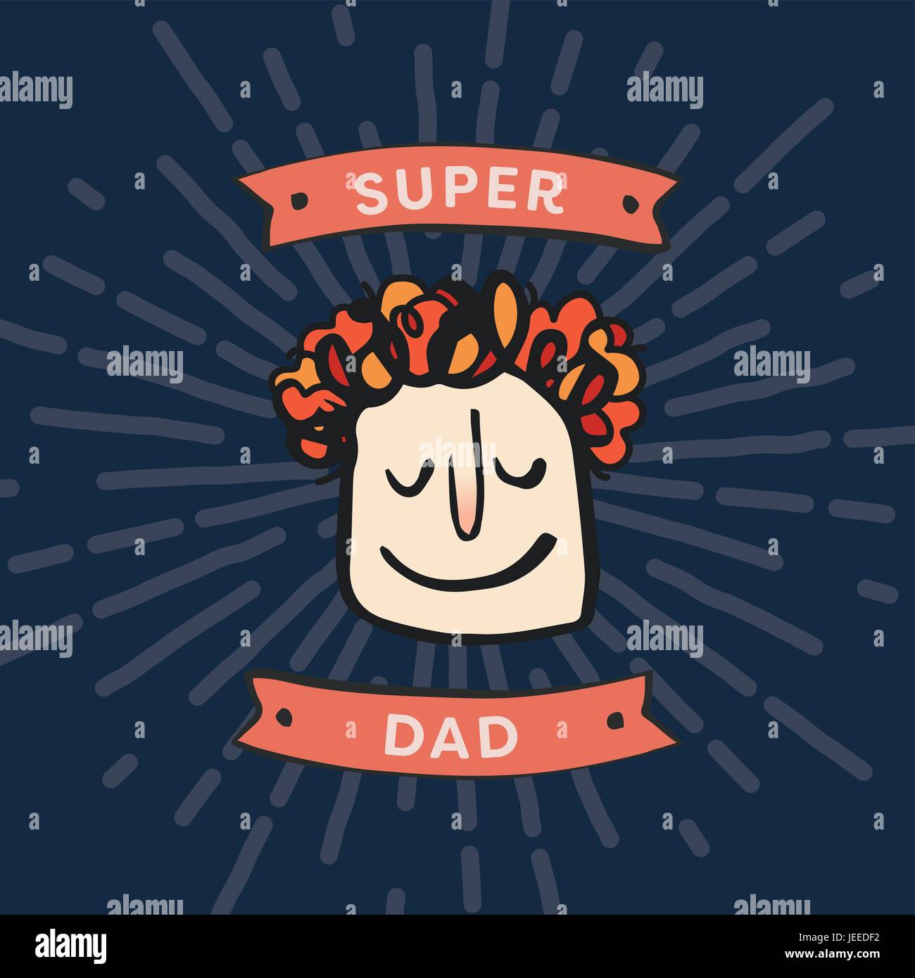 Vector icon set of fathers day greeting card Stock Vector Image & Art ...