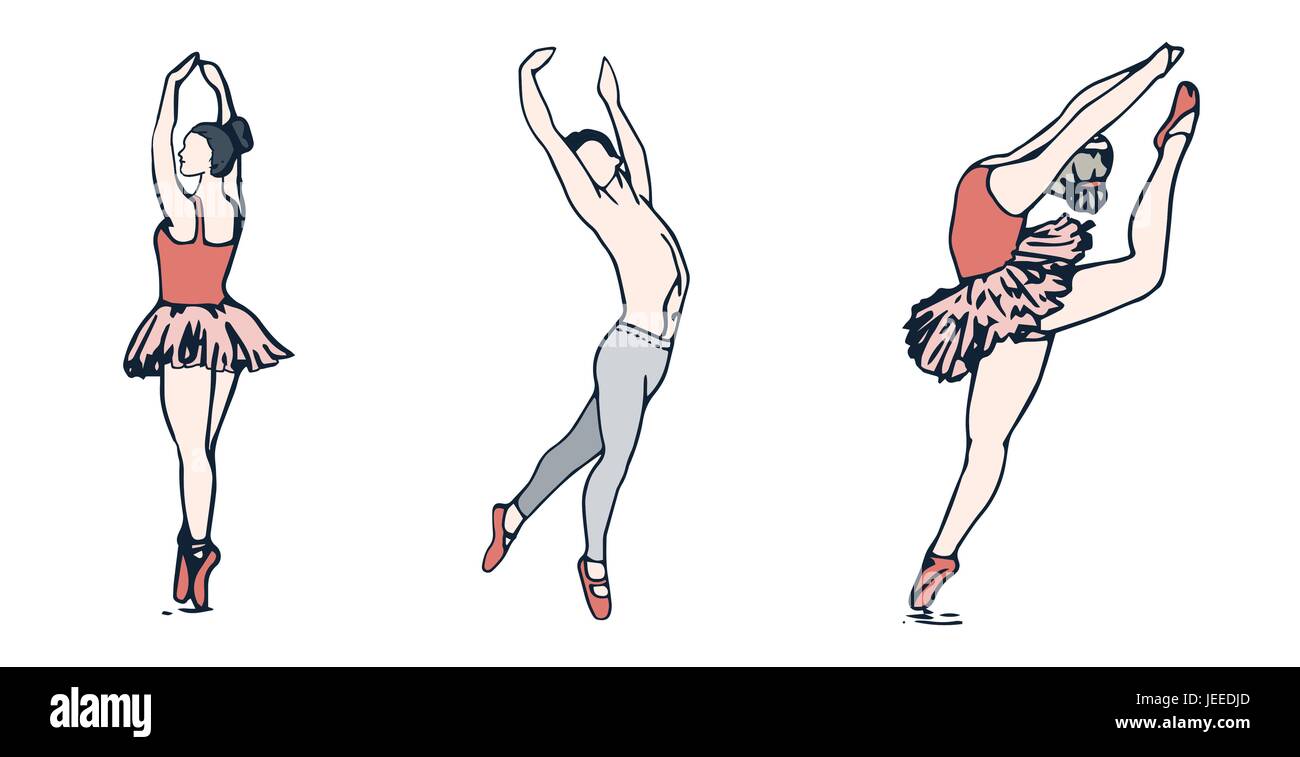 Vector icon set of ballet dancers Stock Vector Image & Art - Alamy