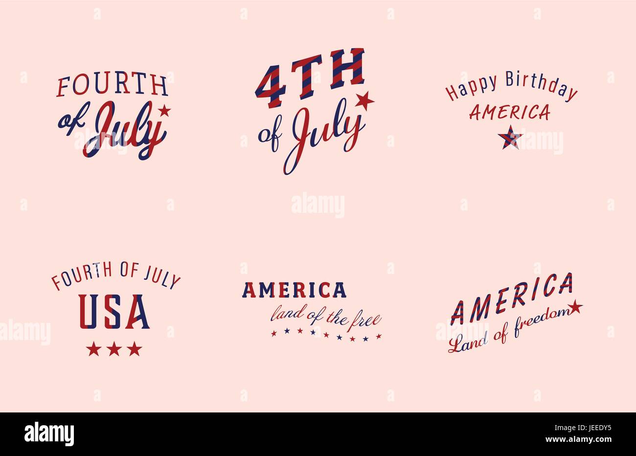 Happy fourth birthday Stock Vector Images - Alamy