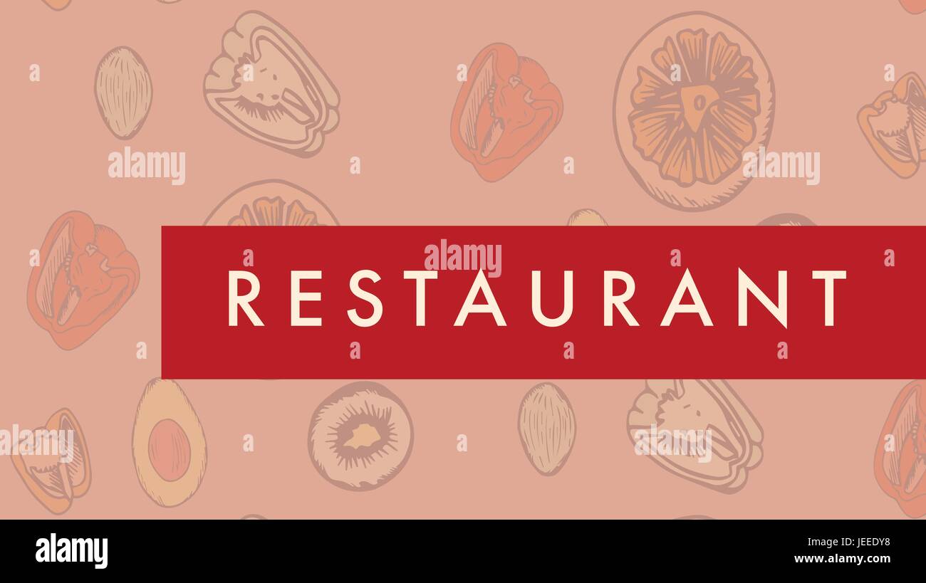 Vector image restaurant text with various meal Stock Vector Image & Art ...