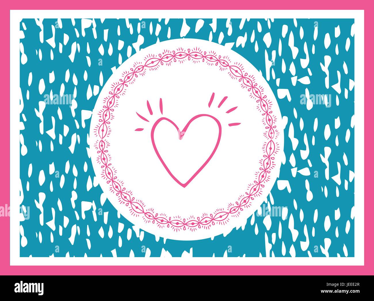 Circle heart border Stock Vector Images - Alamy