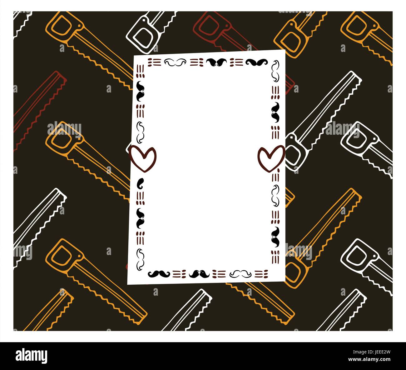 Vector of card with saw design Stock Vector Image & Art - Alamy