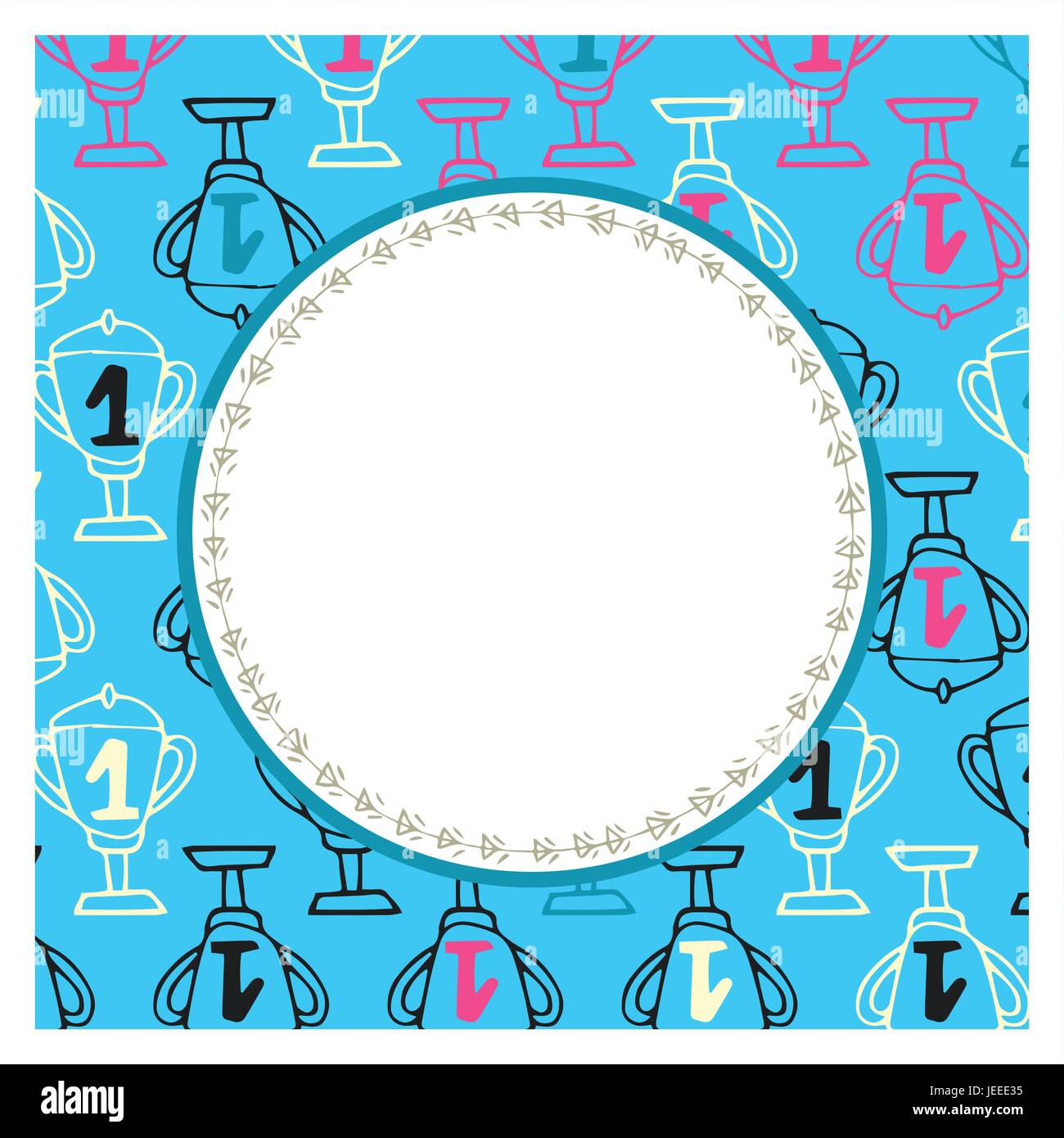 Vector of card with trophy Stock Vector Image & Art - Alamy