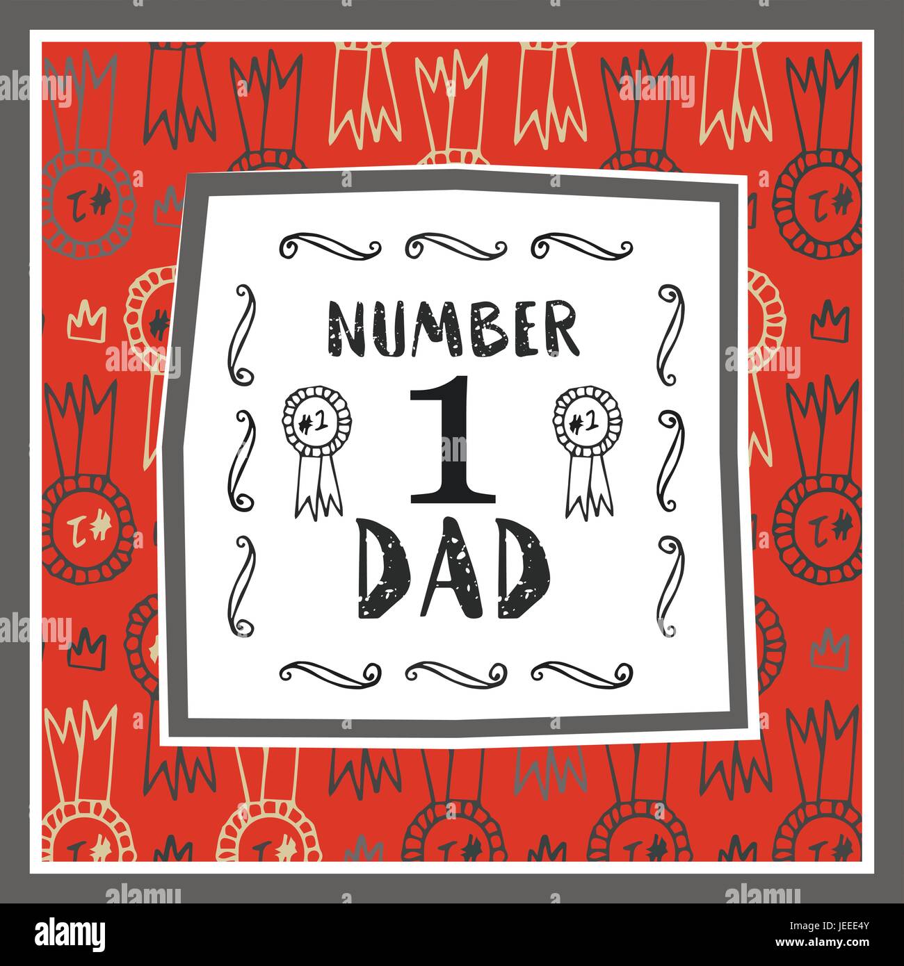 Greeting card with fathers day message Stock Vector Image & Art - Alamy