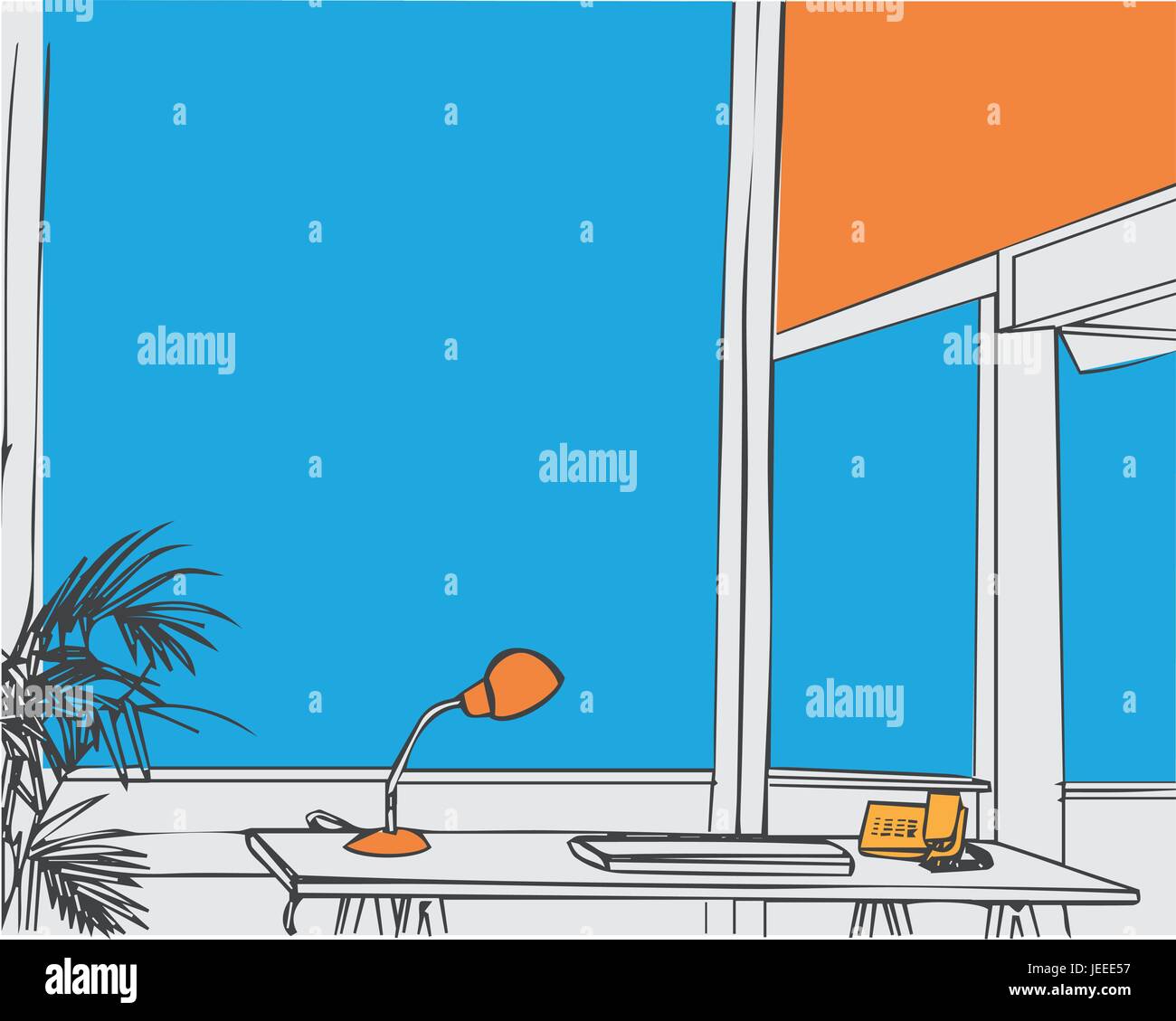 Illustration of desk Stock Vector Image & Art - Alamy