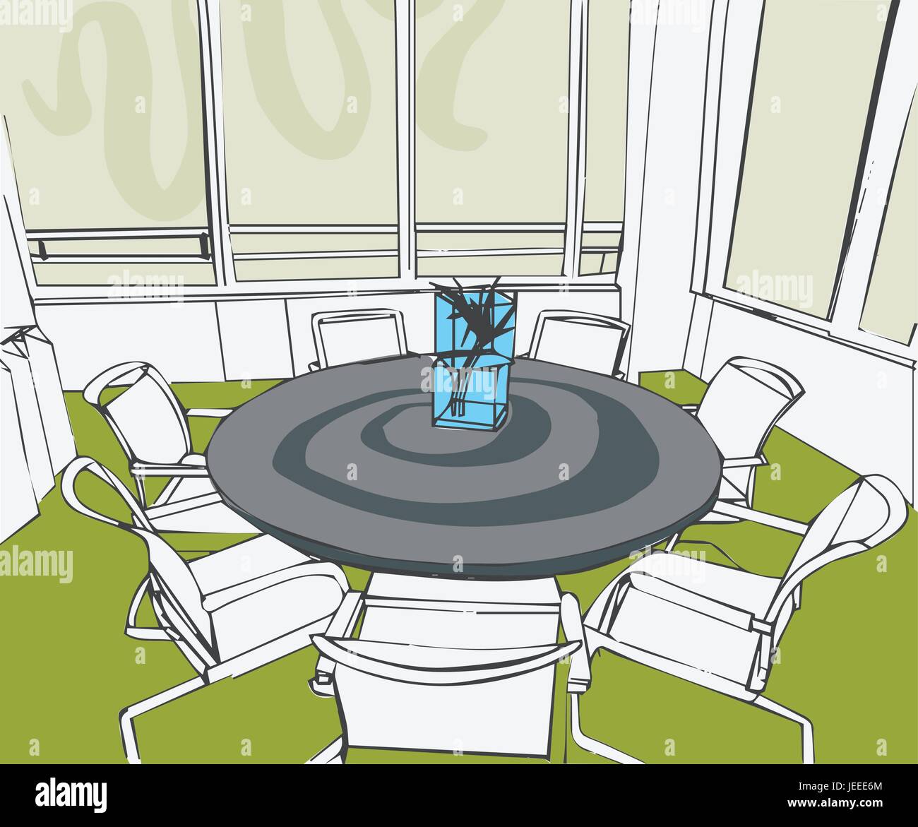 Illustration of interior of conference room Stock Vector Image & Art ...