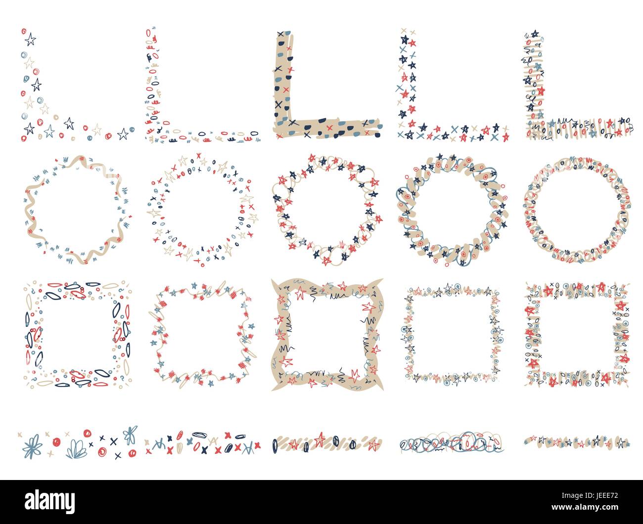 Set flower frames Cut Out Stock Images & Pictures - Alamy