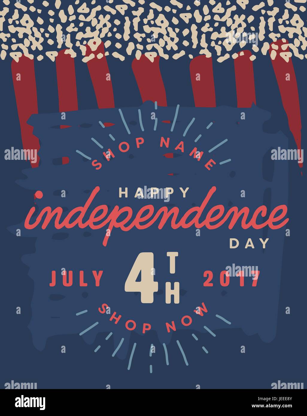 Card with happy independence day text Stock Vector Image & Art - Alamy