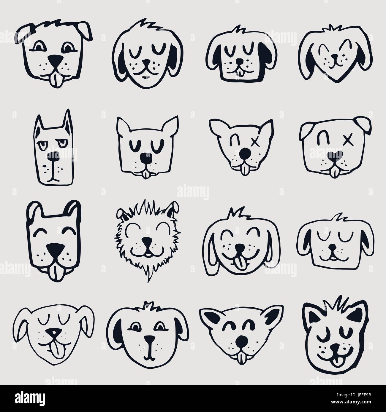 Dogs pictogram Stock Vector Images - Alamy