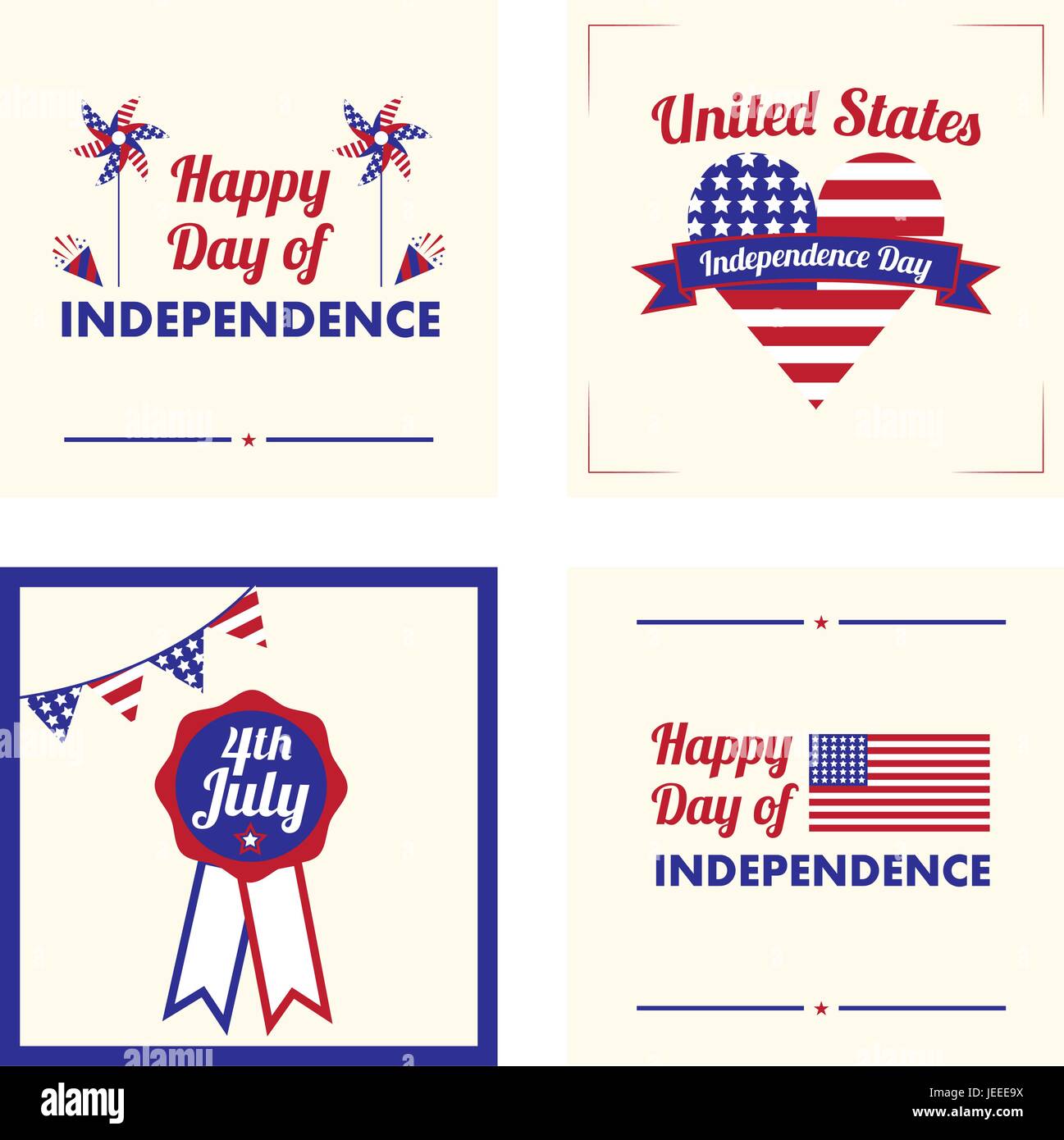 Card with happy independence day text Stock Vector Image & Art - Alamy