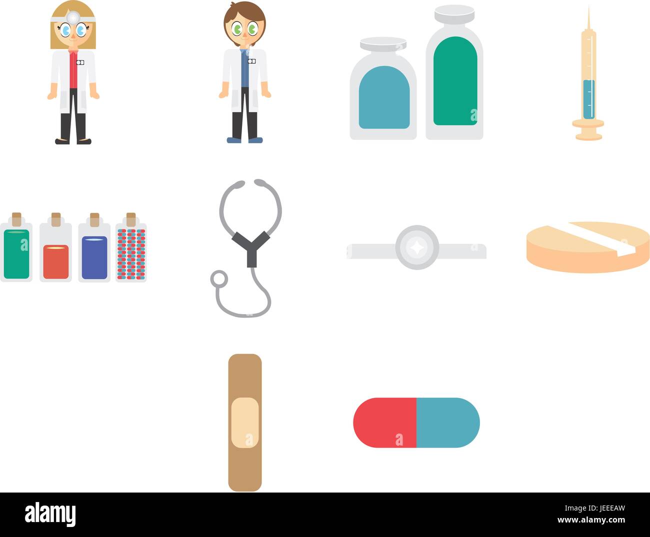 Vector set of doctors and medical equipments Stock Vector Image & Art ...