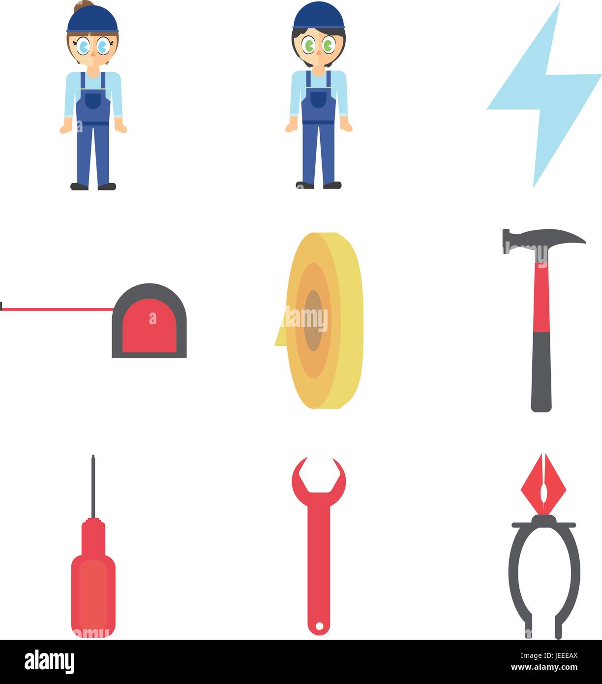 Vector workers hi-res stock photography and images - Alamy