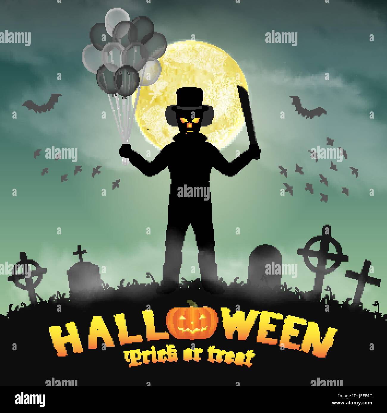 Creepy clown night Stock Vector Images - Alamy