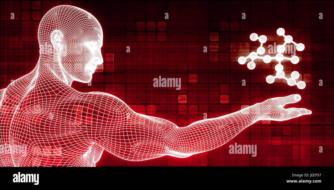 Medical Science with Molecule Structure as Abstract Stock Photo - Alamy