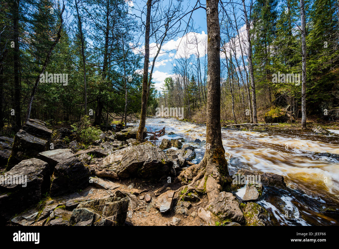 A river right after a waterfall Stock Photo - Alamy
