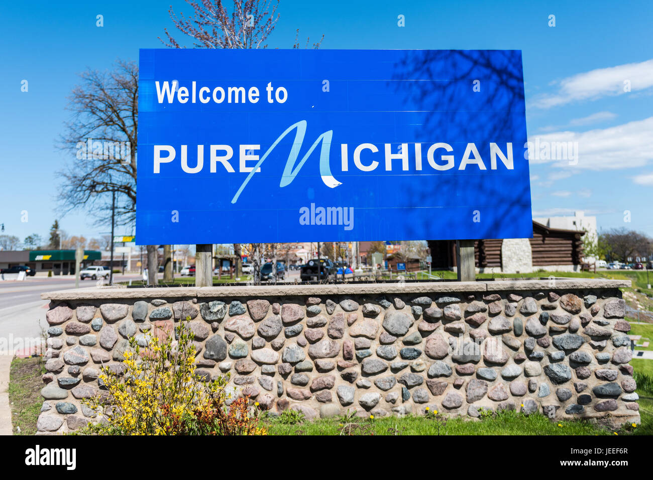 Welcome to michigan sign hi-res stock photography and images - Alamy