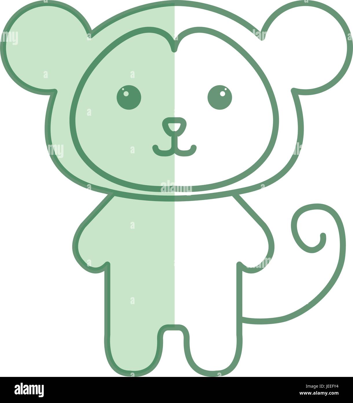 Stuffed animal monkey icon vector illsutration design shadow Stock ...