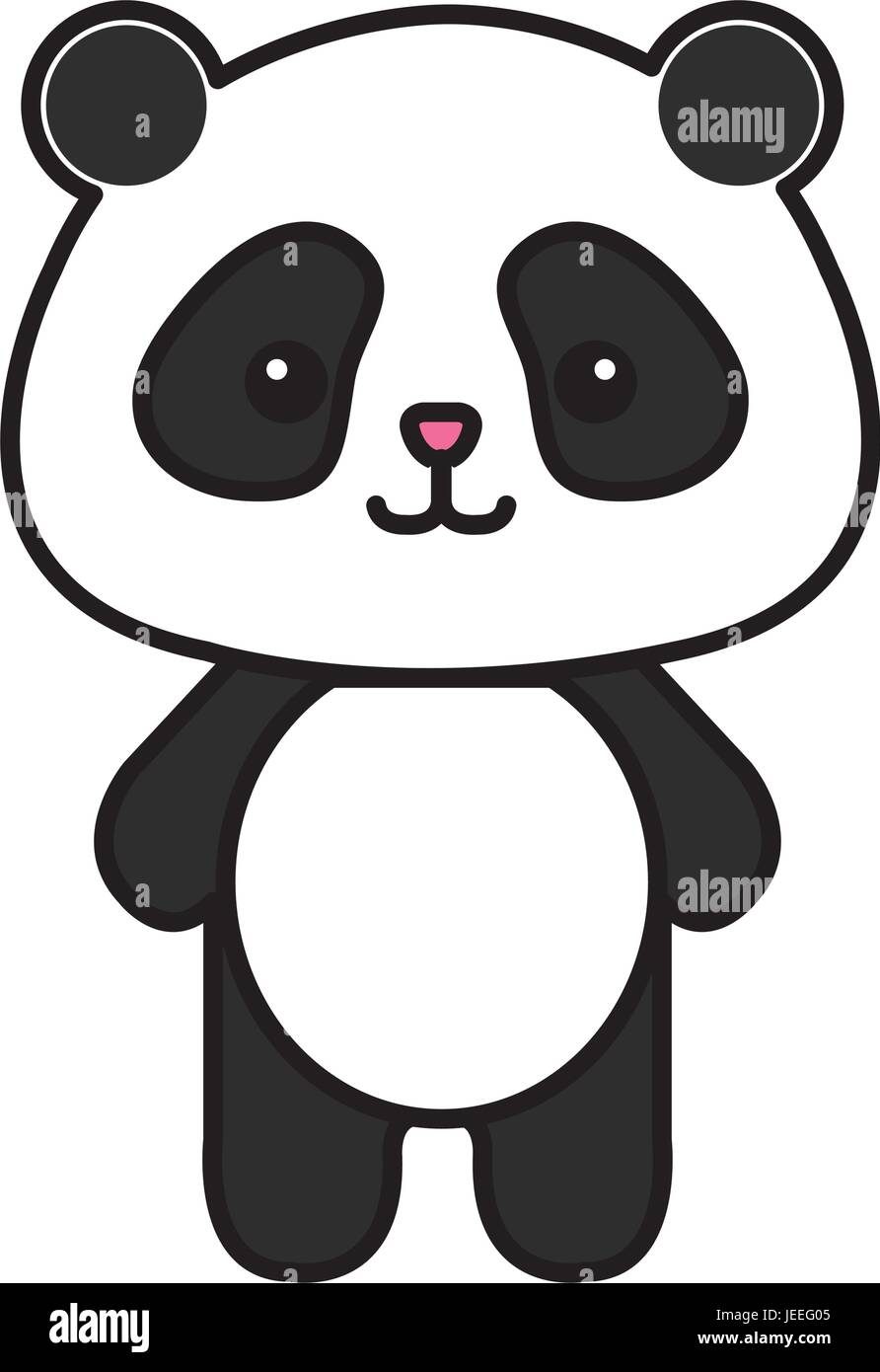 Panda Standing Up Drawing