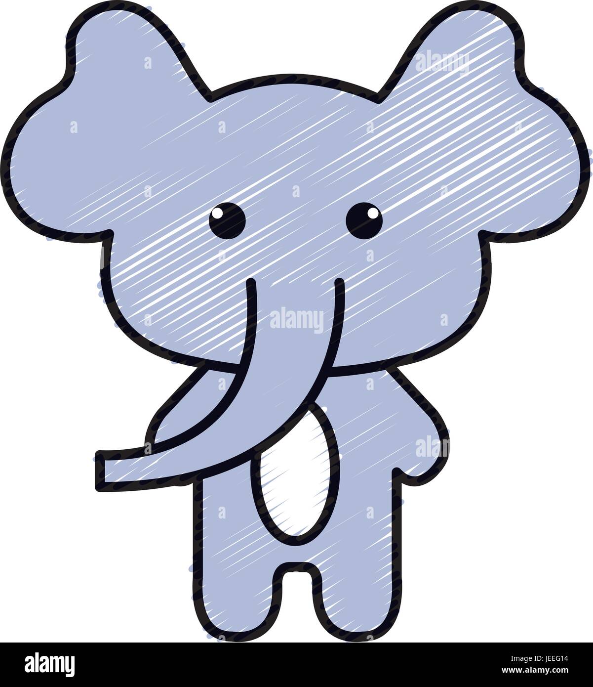 Stuffed animal elephant icon vector illustration design doodle Stock ...