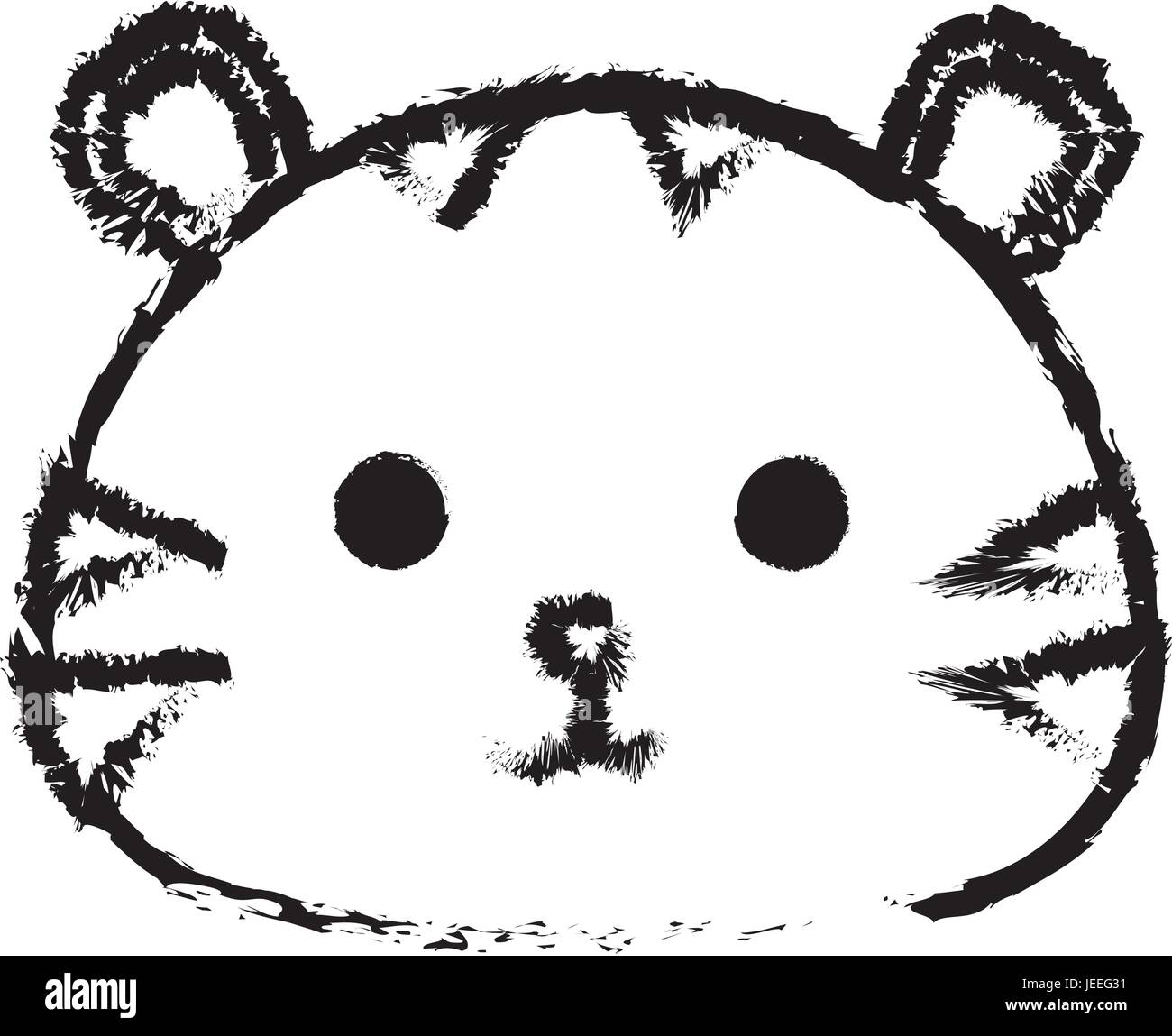 Stuffed animal tiger icon vector illustration design draw Stock Vector ...