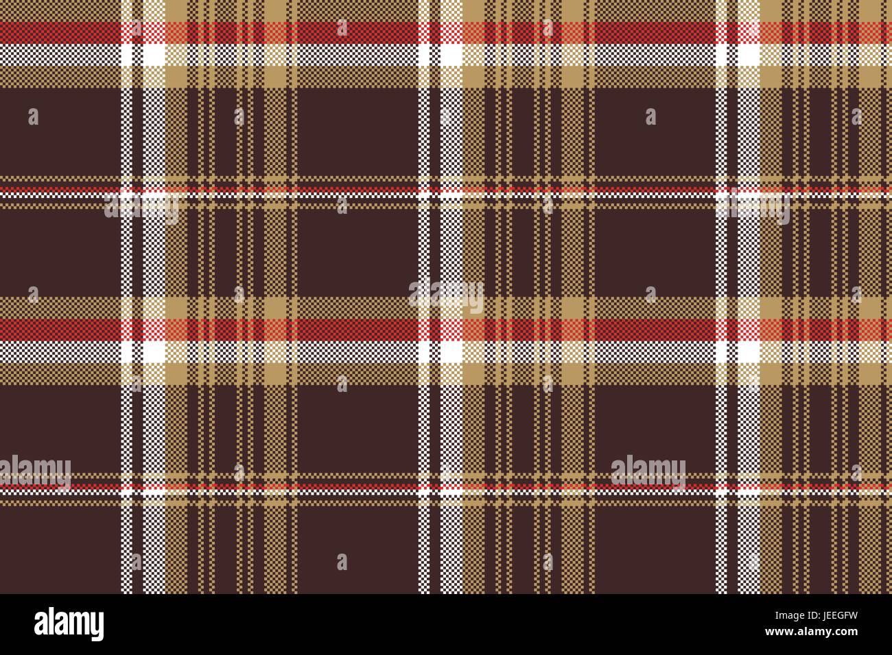 Check brown tartan seamless fabric texture. Vector illustration Stock ...