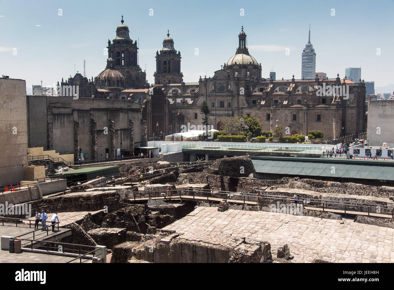Templo Mayor, Aztec ruins in Mexico City, Mexico Stock Photo - Alamy