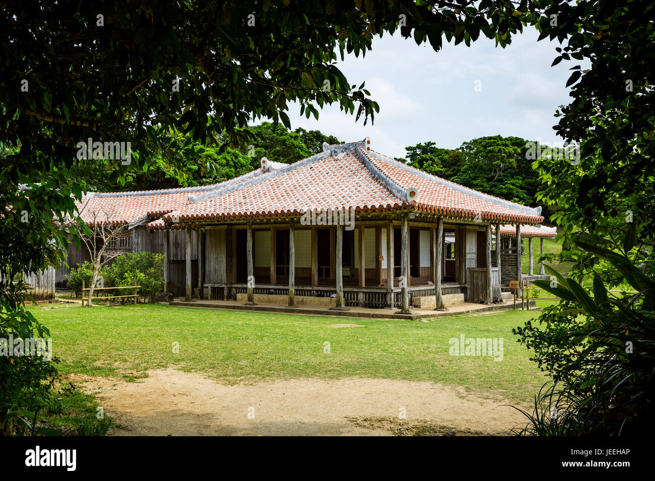 The gardens of Shikinaen, a former Royal residence are located on a ...
