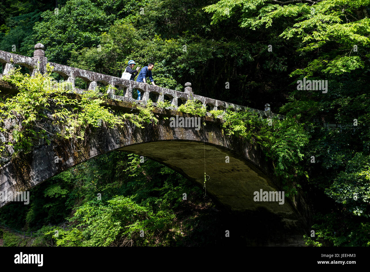 Bridge across the Takachiho Gorge, Miyazaki, Kyushu,Japan Stock Photo ...