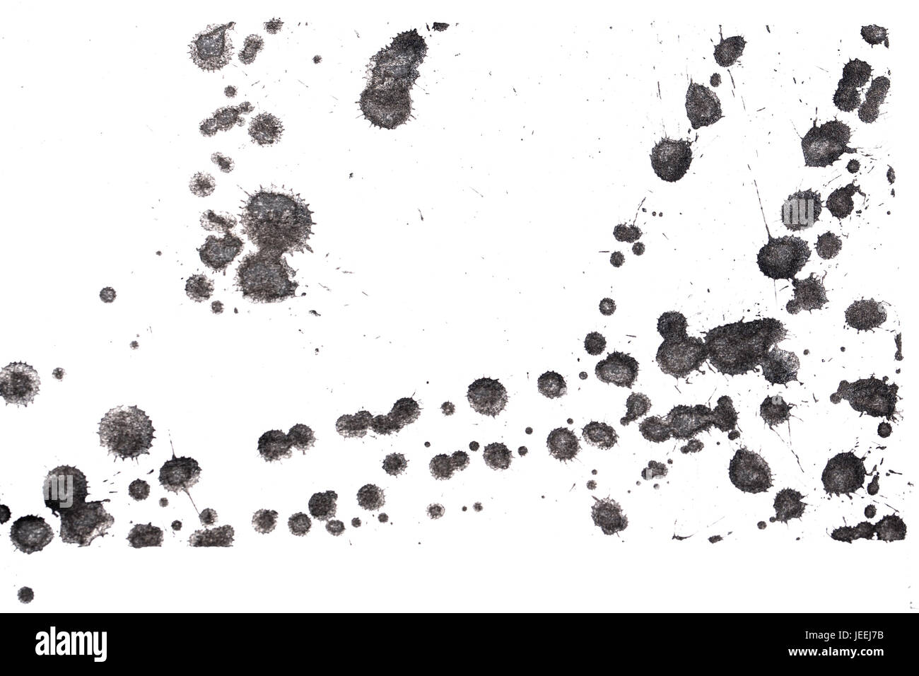 Abstract black ink splash. Ink blots. Design elements. Water-soluble ...