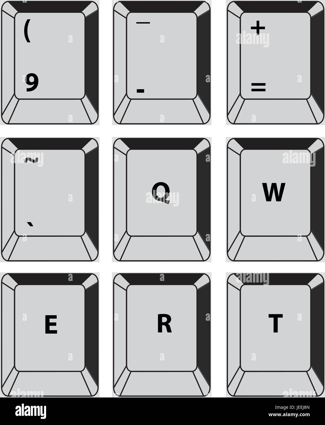Vectors Simple set of Main Keyboard Keys Stock Vector Image & Art - Alamy