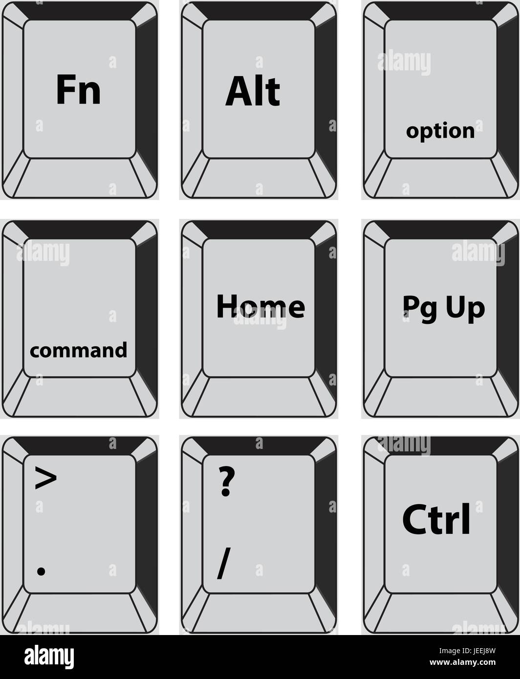 Vectors Simple set of Main Keyboard Keys Stock Vector Image & Art - Alamy