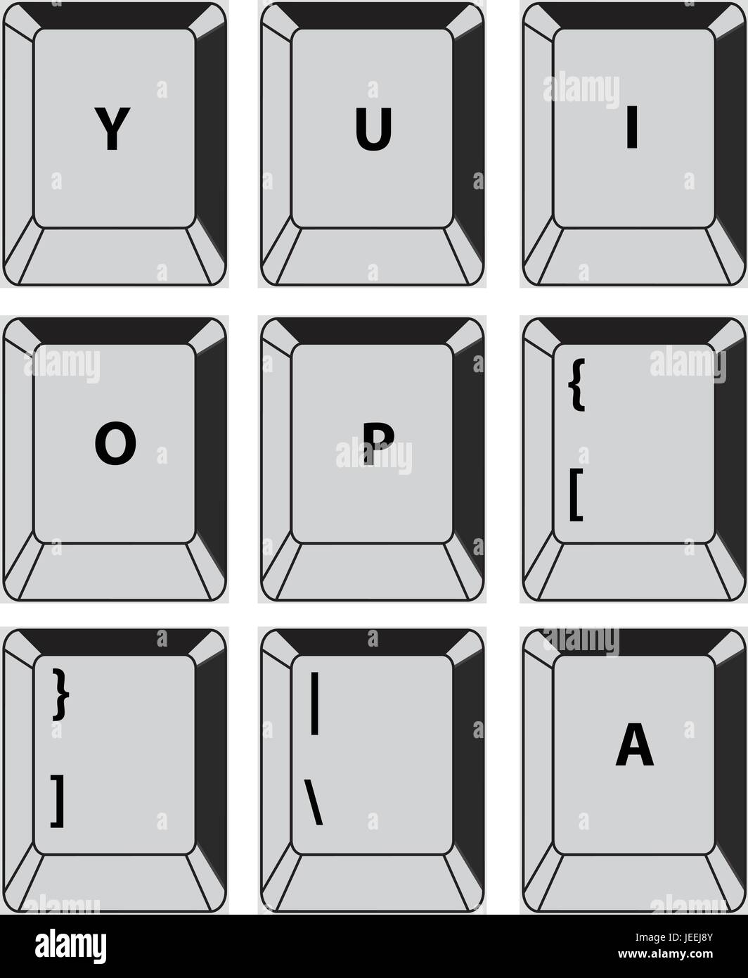 Vectors Simple set of Main Keyboard Keys Stock Vector Image & Art - Alamy