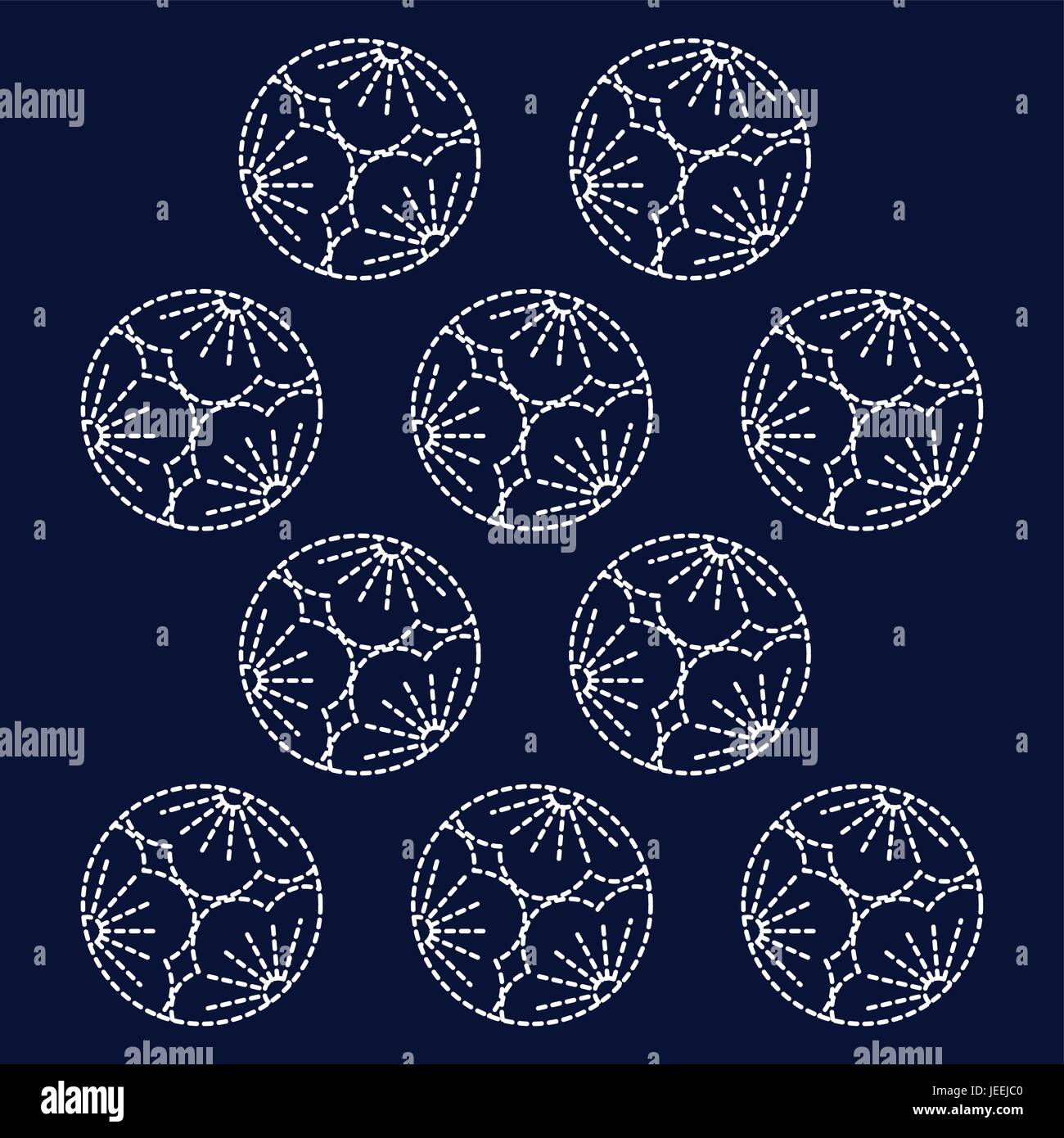 Japanese Vector Background Stitch And Kumiko Pattern Stock Vector