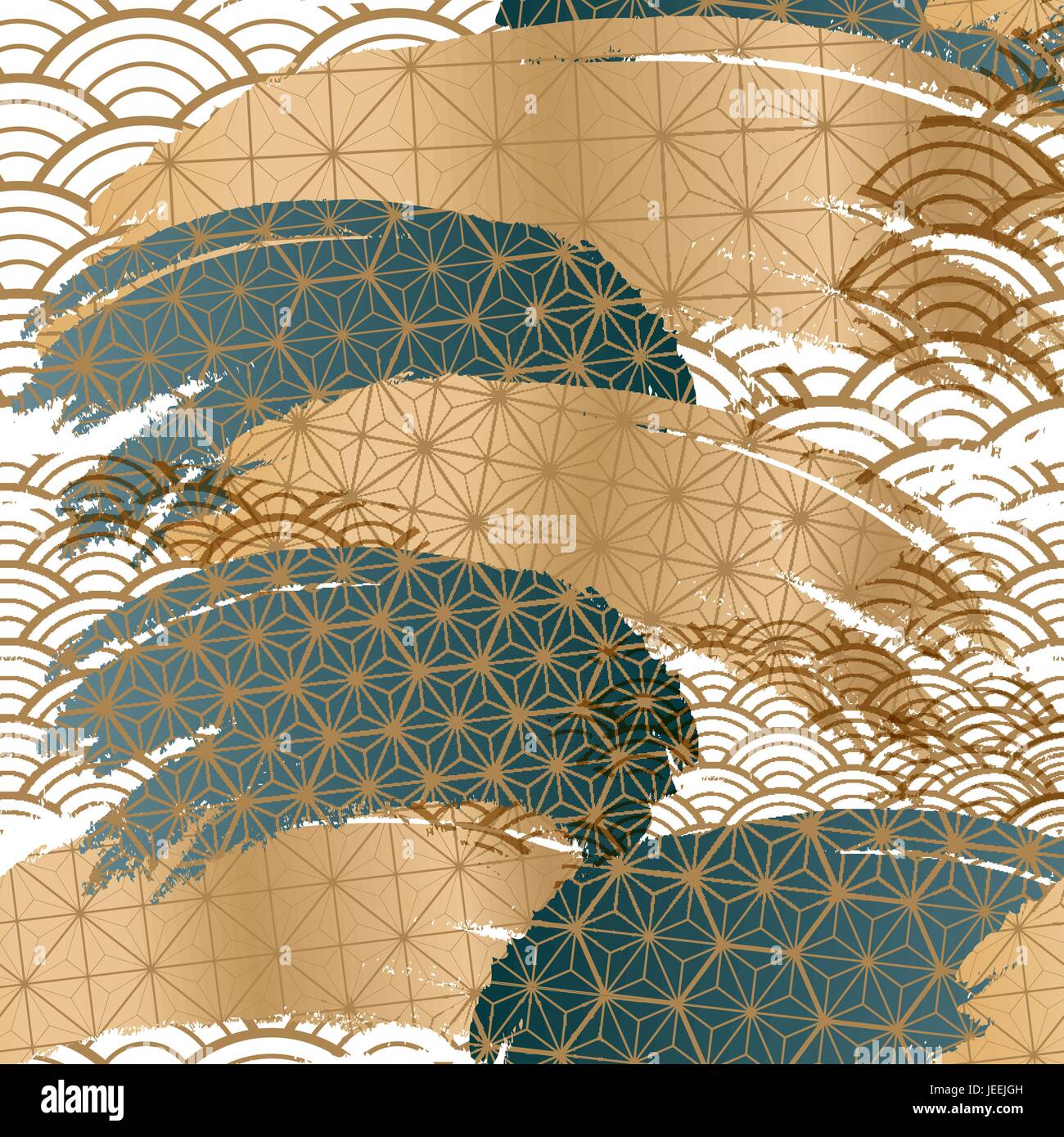 Japanese vector background. Stitch and Kumiko pattern Stock Vector ...