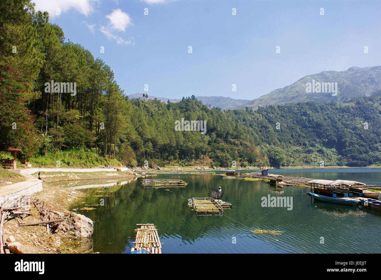 Lake Telaga Menjer, Dieng Plateau, Wonosobo, Central Java, Indonesia ...
