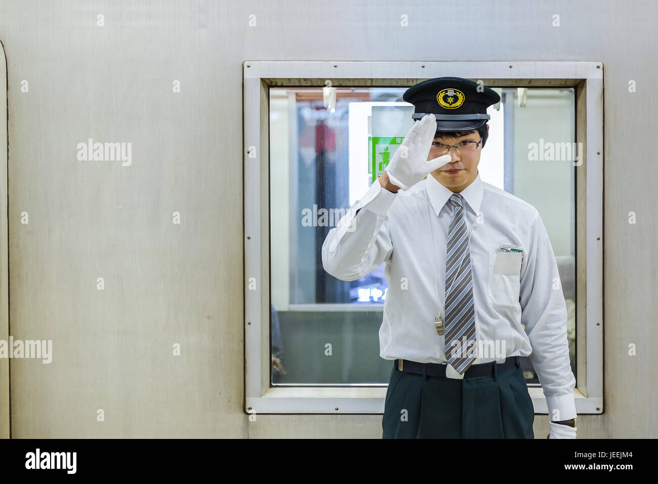 Japanese Railway Station Staff High Resolution Stock Photography and ...