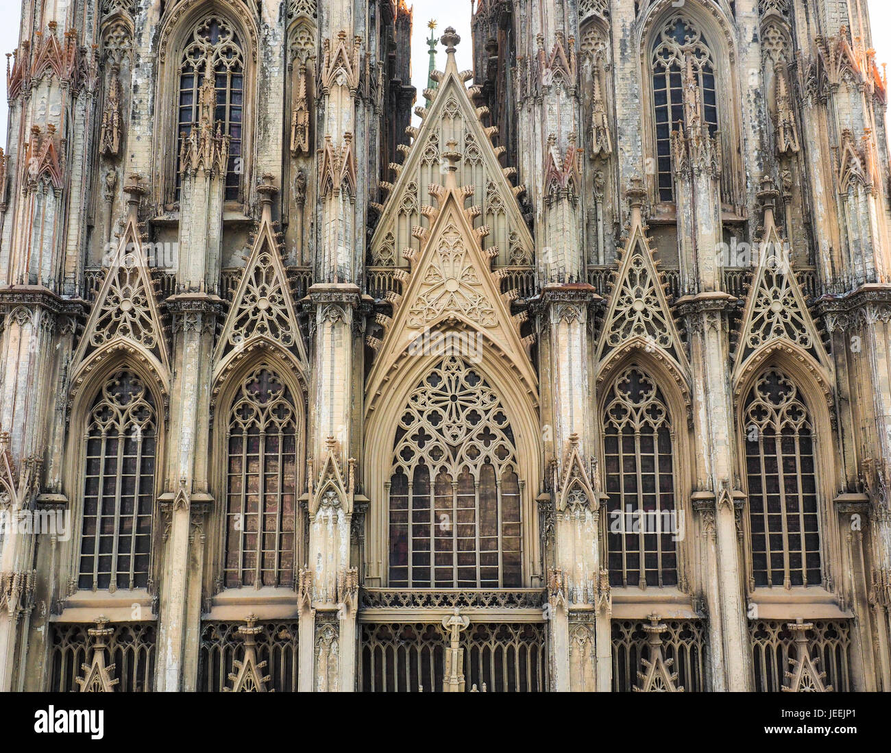 Cologne cathedral in Cologne, Germany, European window pattern Stock ...