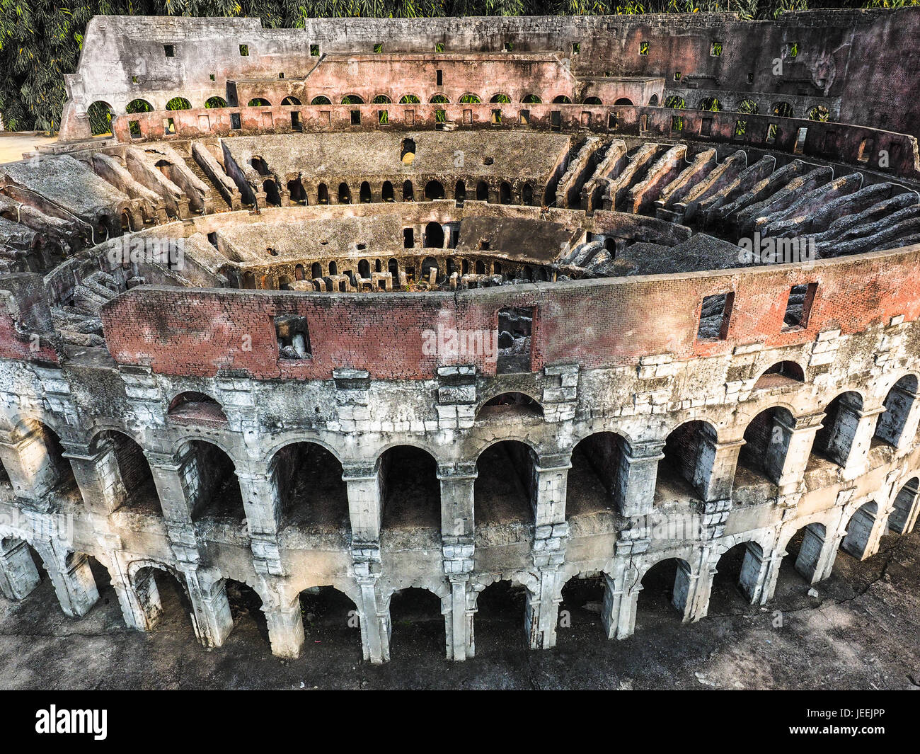 Miniature model of Colosseum or coliseum, amphitheatre in Rome, Italy ...