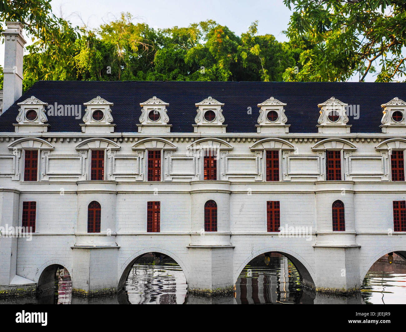 Miniature building of Chateau de Chenonceau, Loire Valley, French ...