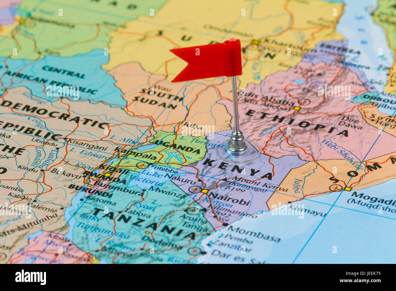 Map push pin kenya hi-res stock photography and images - Alamy