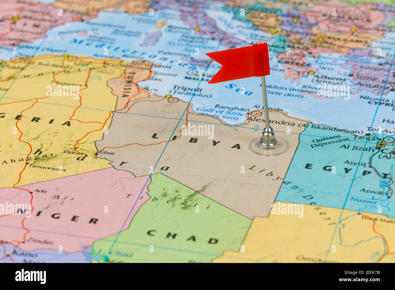 Libya on map hi-res stock photography and images - Alamy