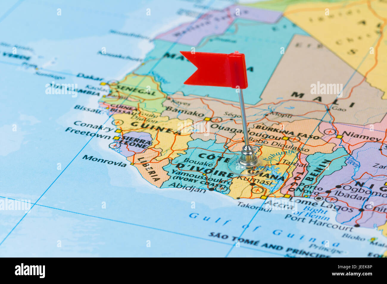 Map Of Ivory Coast High Resolution Stock Photography and Images - Alamy