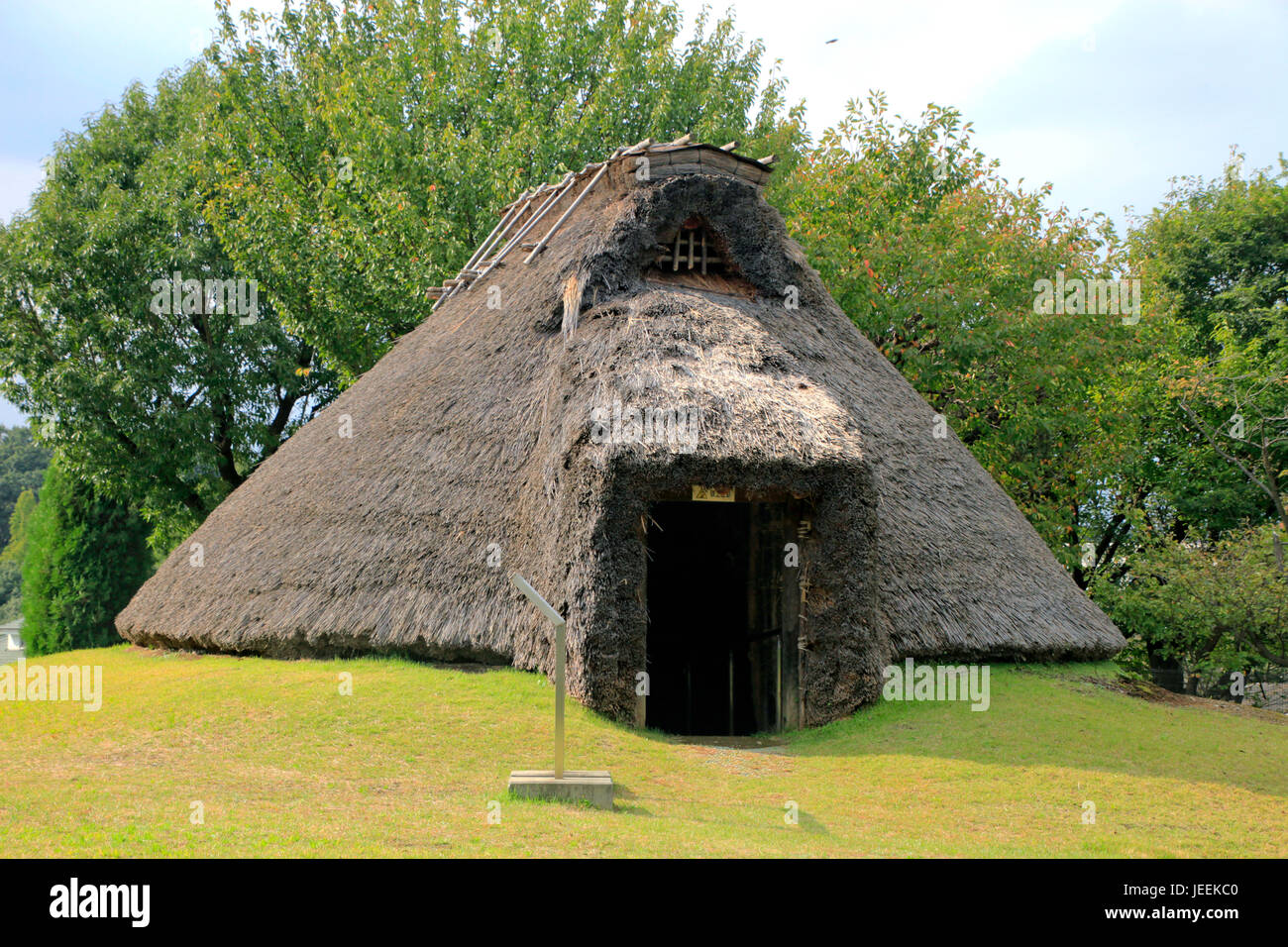 Restored Ancient Pit House at Hon-Machida Iseki Archaeological Sites in ...