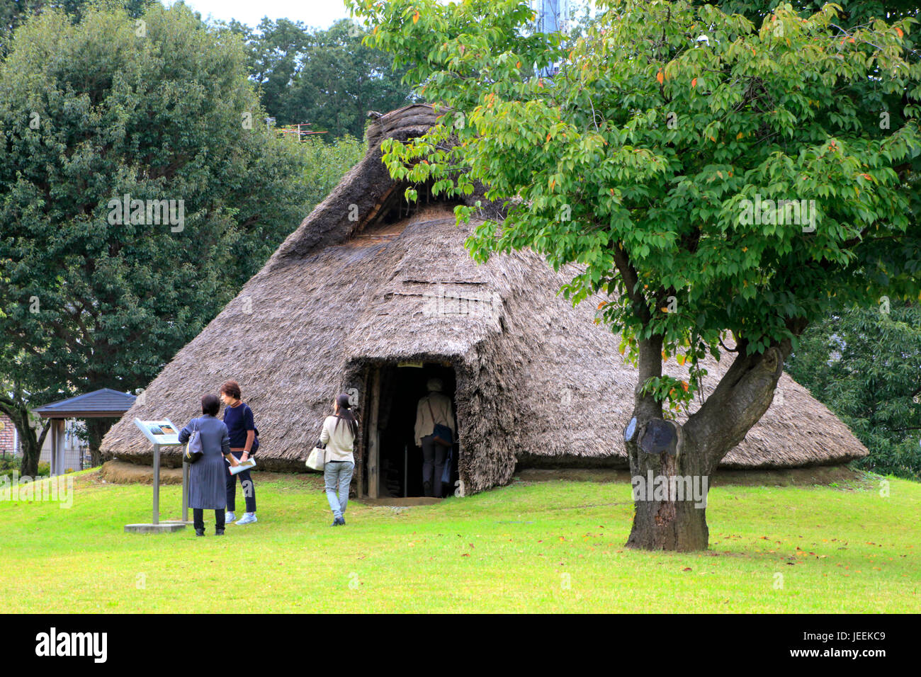 Restored Ancient Pit House at Hon-Machida Iseki Archaeological Sites in ...