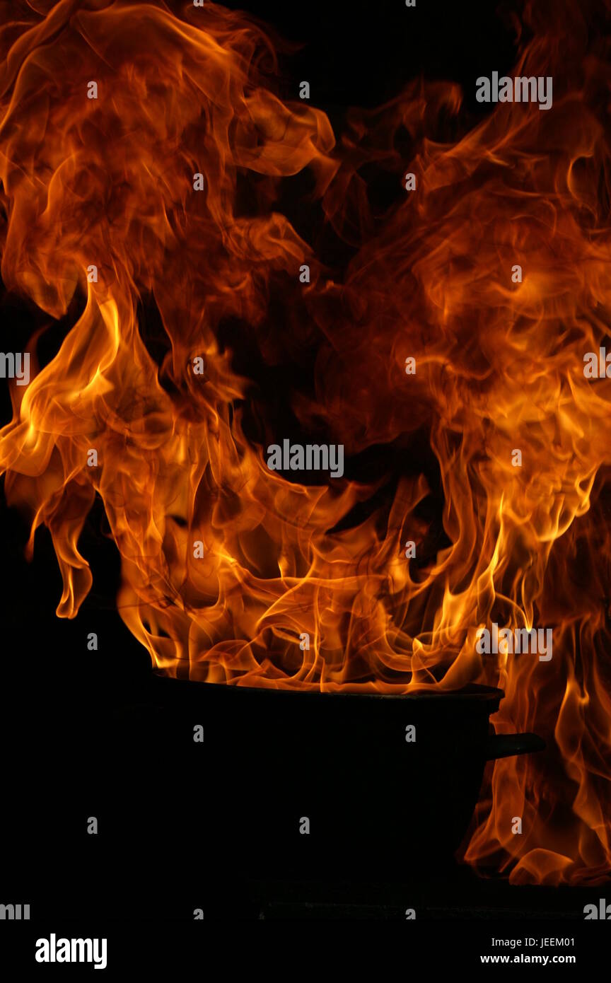 Chip pan on fire hi-res stock photography and images - Alamy