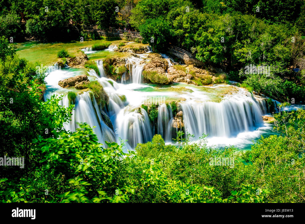 The Skradinski buk waterfall at Krka National Park in Croatia Stock ...