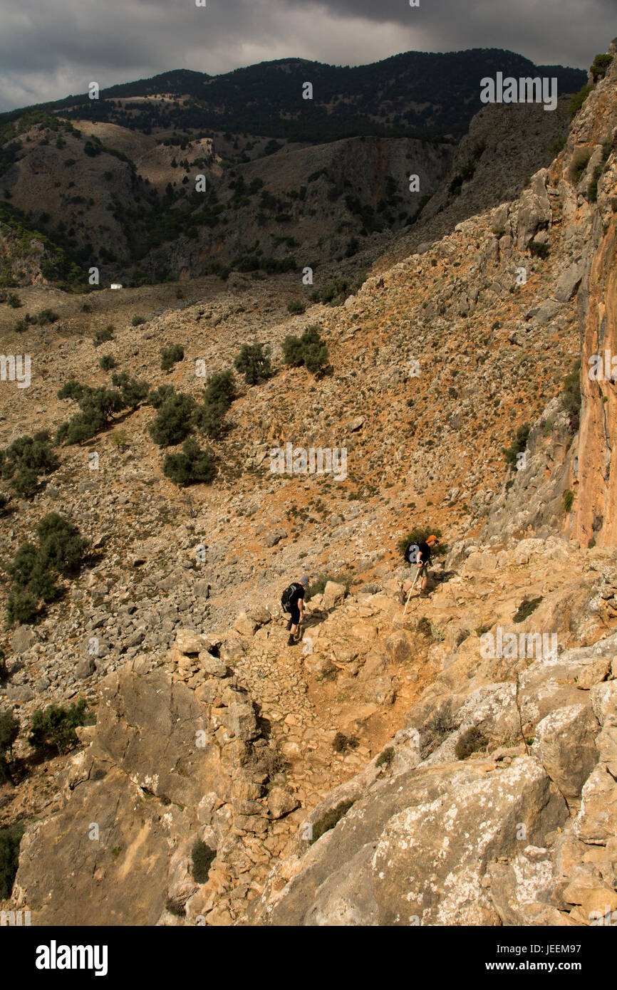 Aradena Gorge is a deep limestone canyon running from the Lefka Ori or ...