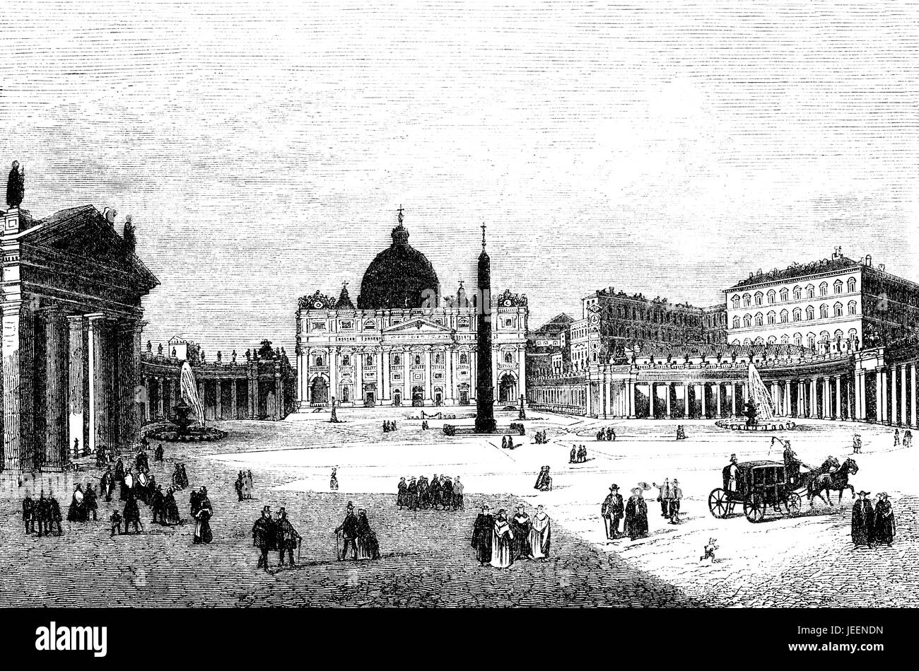 The Papal Basilica of St. Peter in the Vatican and St. Peter's Square ...