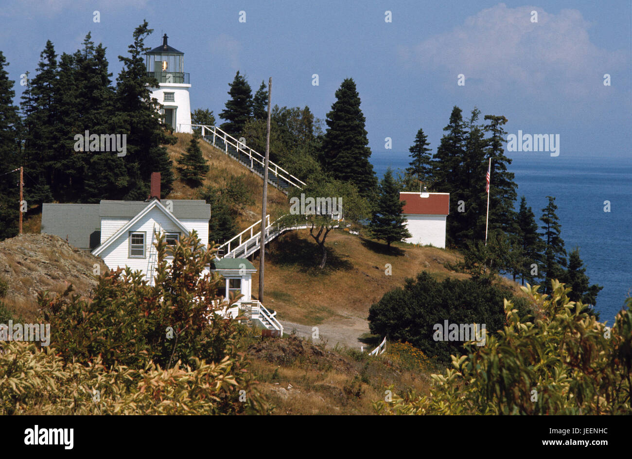 Owl's Head Light - Owl's Head, Maine Stock Photo - Alamy